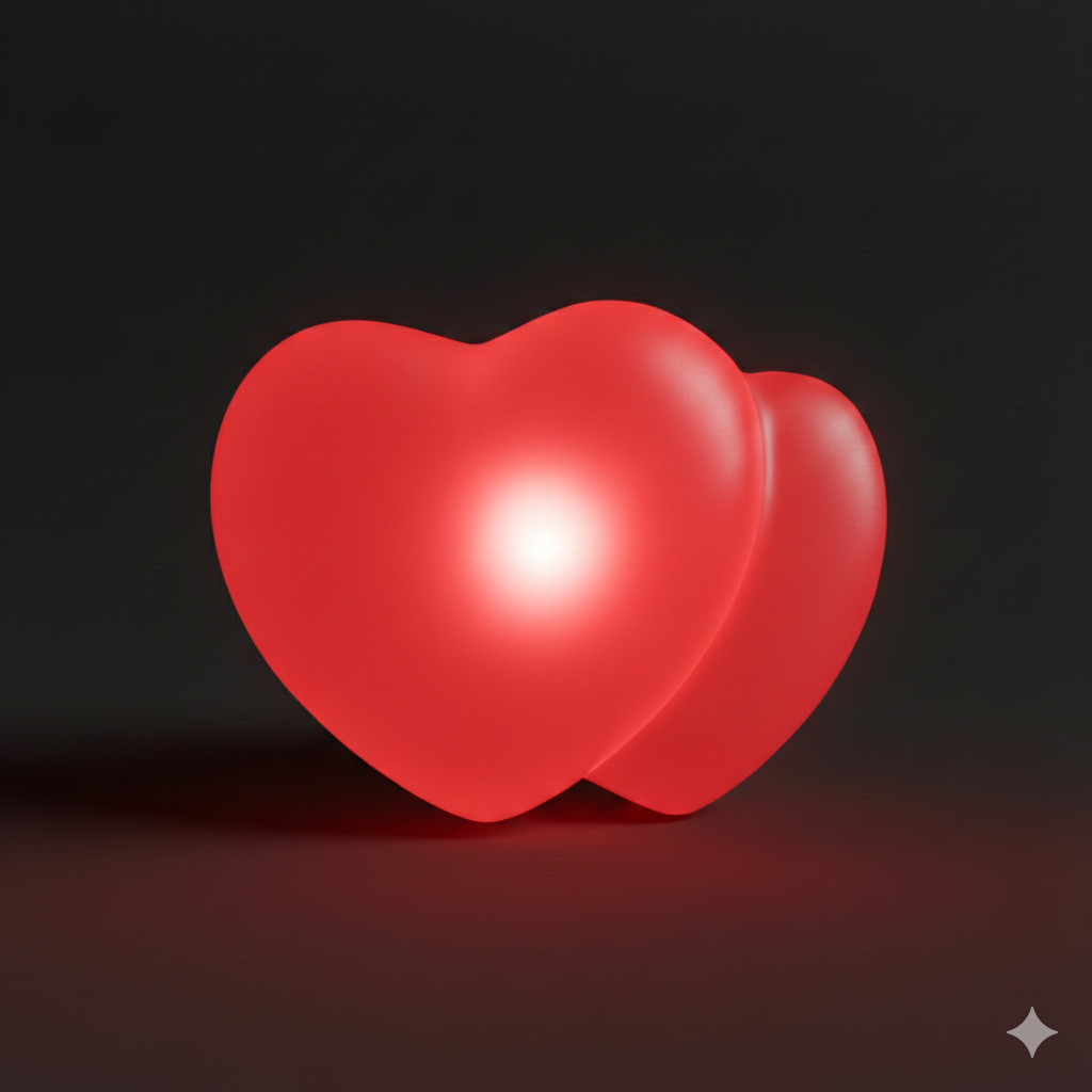 Plastic LED Heart Shape Light - Single Pc – dreamparty.pk