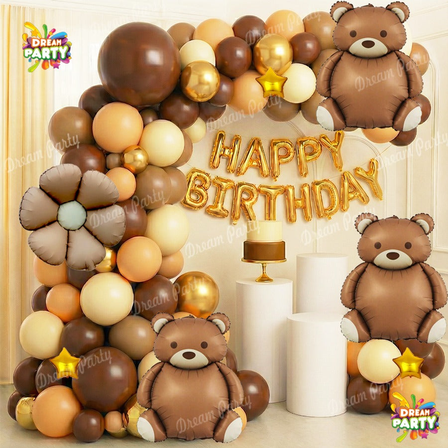 Teddy Bear Theme Birthday Decorations Full Set of Balloons & Items ...